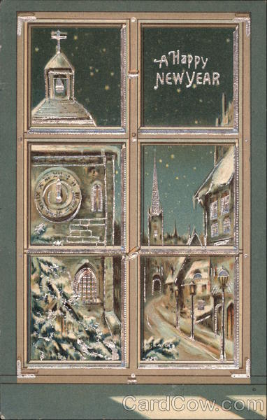 New year card 1909 window panes | What Will Matter