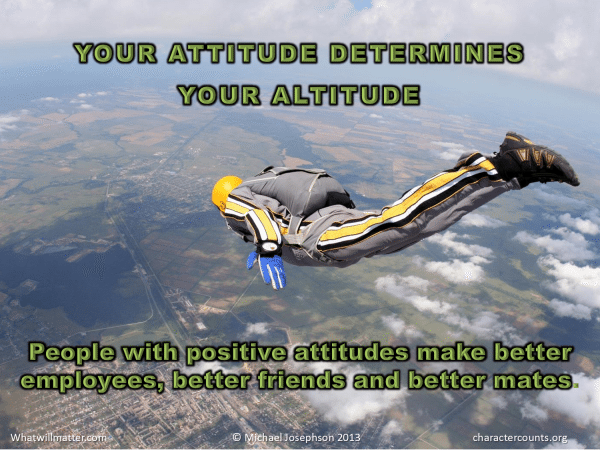 QUOTATION & POSTER: Your Attitude Determines Your Altitude. People with ...