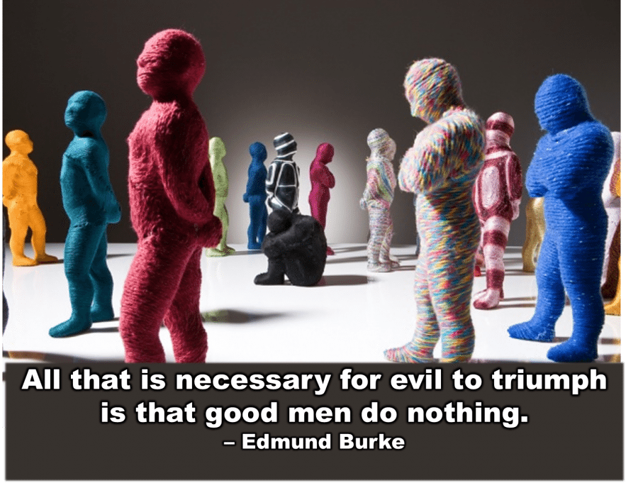 QUOTE & OBSERVATION: All that is necessary for evil to triumph is for ...