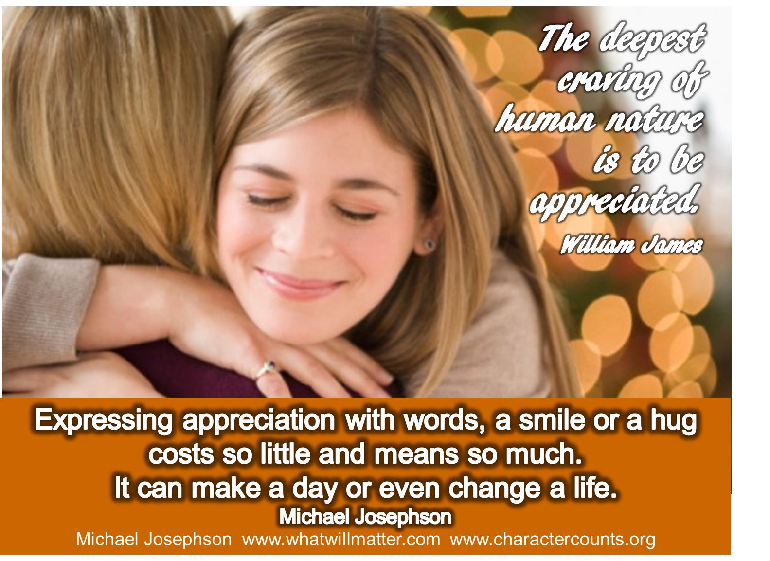 Appreciation – human craving | What Will Matter