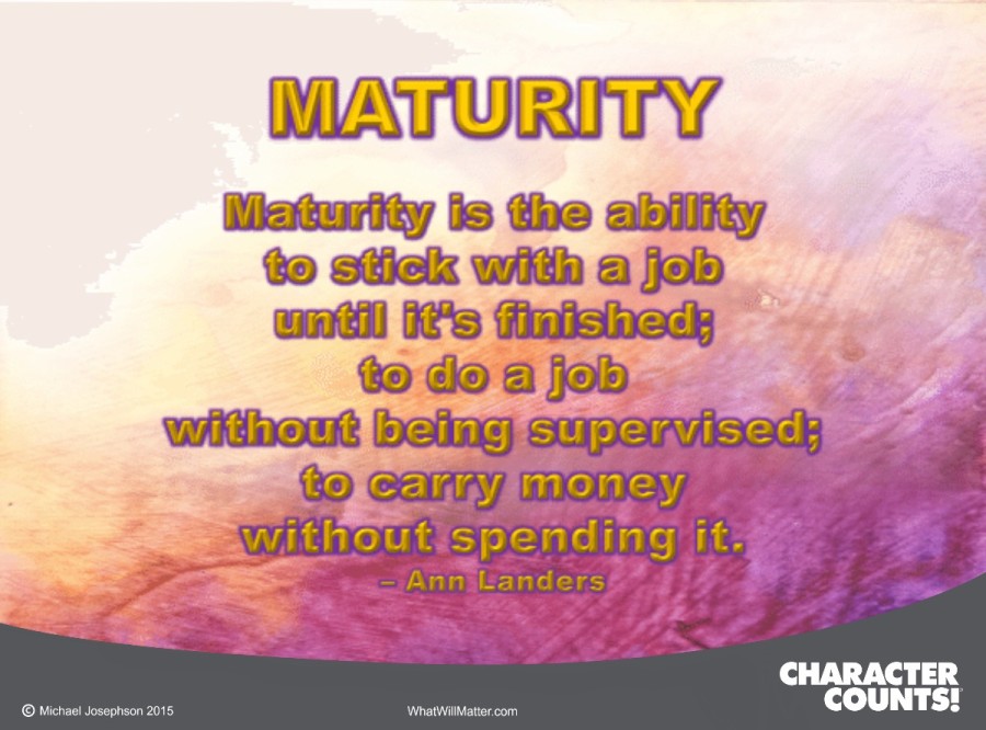 Perspectives on Maturity | What Will Matter
