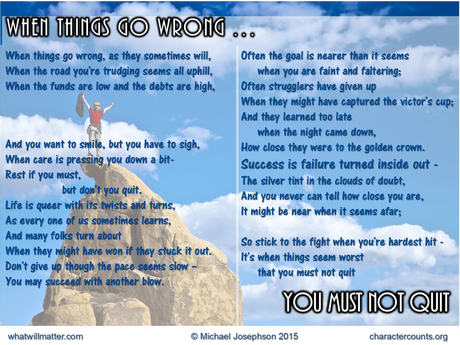 When Things Go Wrong | What Will Matter