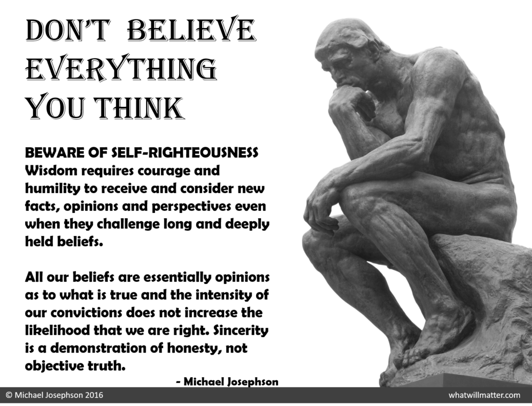 Commentary: INTELLECTUAL HUMILITY AND THE PURSUIT OF WISDOM. “Don’t ...