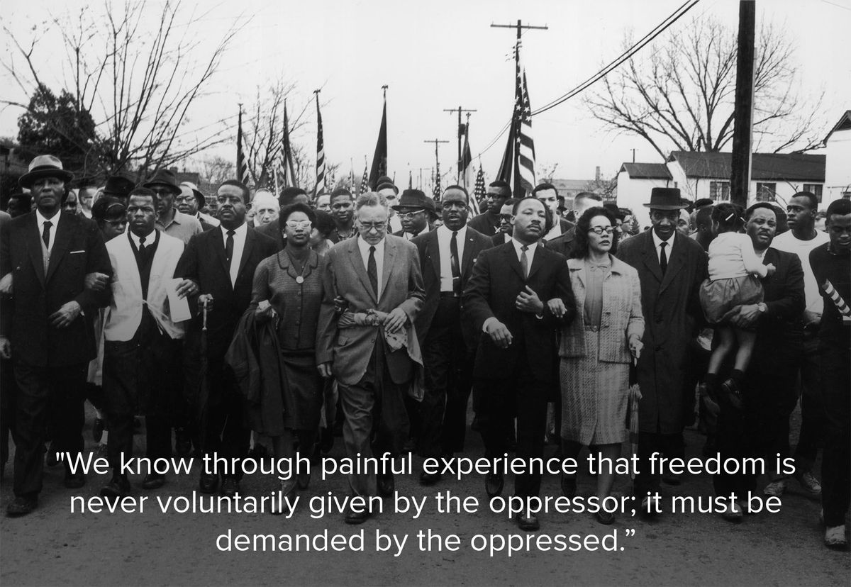 MLK quote – freedom not freely given | What Will Matter