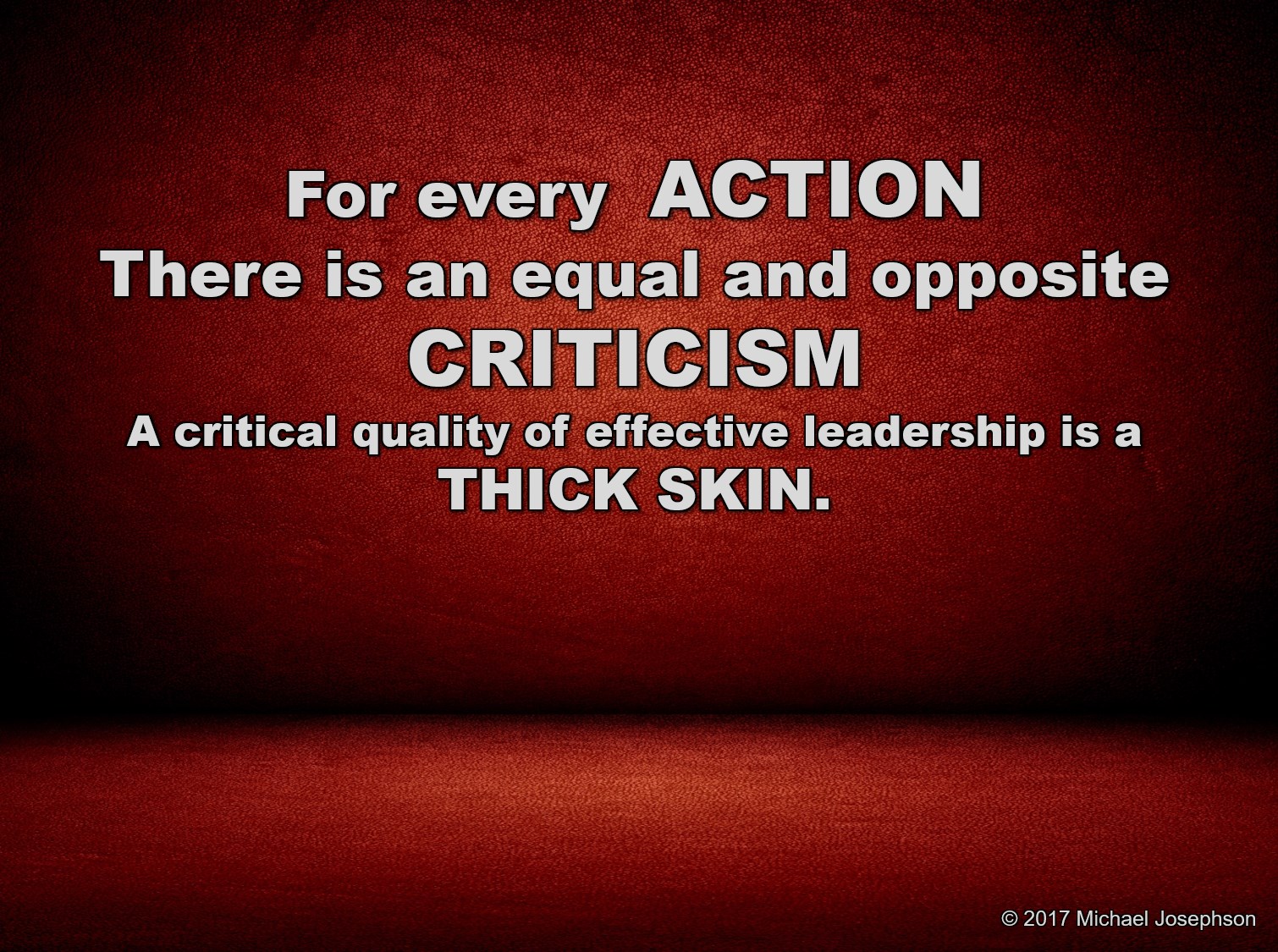 For every ACTION there is an equal and opposite CRITICISM | What Will ...